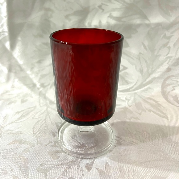 Luminarc | Dining | Luminarc Arcoroc France Ruby Red Goblets | Poshmark